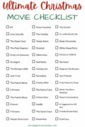 Ultimate Christmas Movie List: Free Printable Checklist