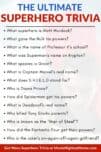 Superhero Trivia Questions and Answers (Marvel & DC)